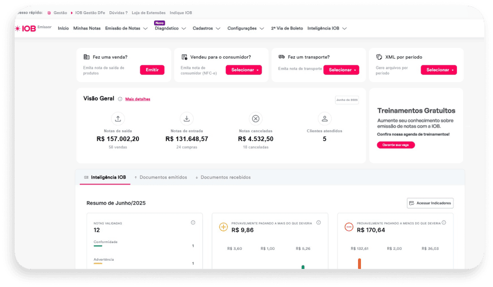 Como emitir nota fiscal pela primeira vez no IOB Emissor